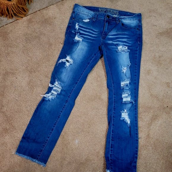 VIP | Jeans | Vip Jeans Distressed Sz 9 | Poshmark